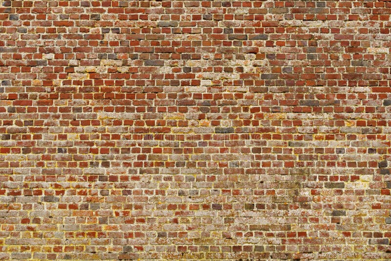 Old Red Brick Wall with Different Shades. Texture of a Brick Wall Stock ...