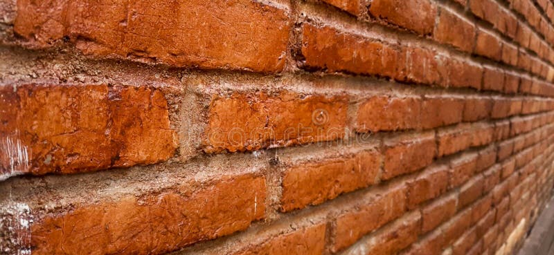 Old Red Brick Wall with Firing Marks Stock Image - Image of traditional ...
