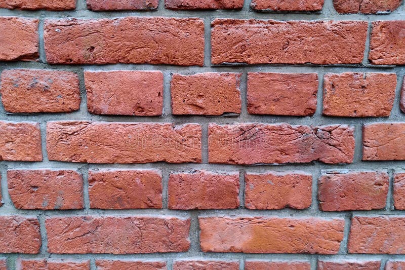 Old Red Brick Wall, Restoration of Buildings Stock Image - Image of ...