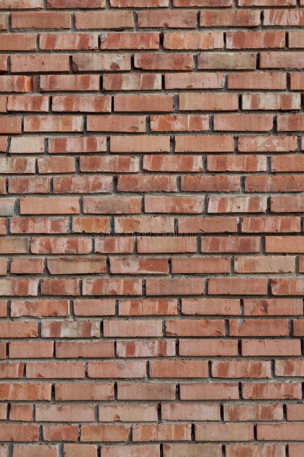 Old Red Brick Wall Texture Front Face Stock Photo - Image of concrete ...