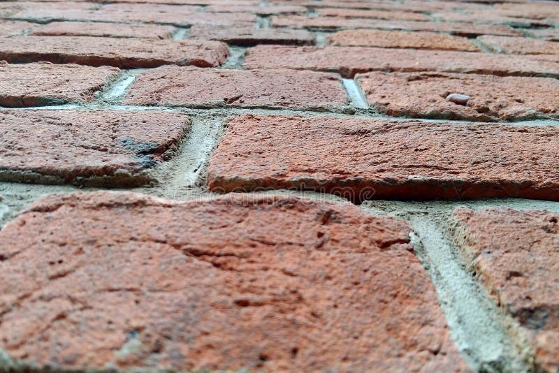 An Old Red Brick Wall, View from Below, Restoration and Restoration of ...