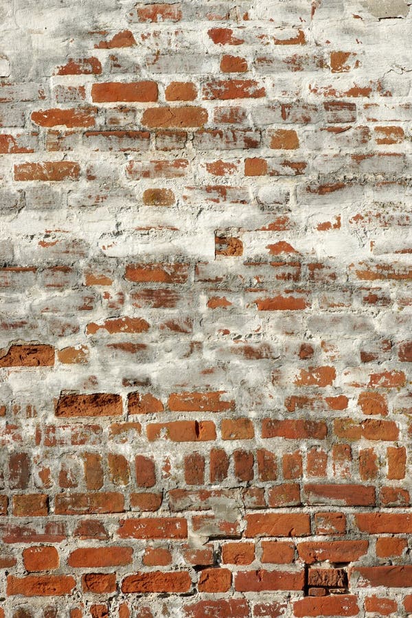 Old Red Brick Wall Whitewash Backround Texture Stock Photos - Free ...