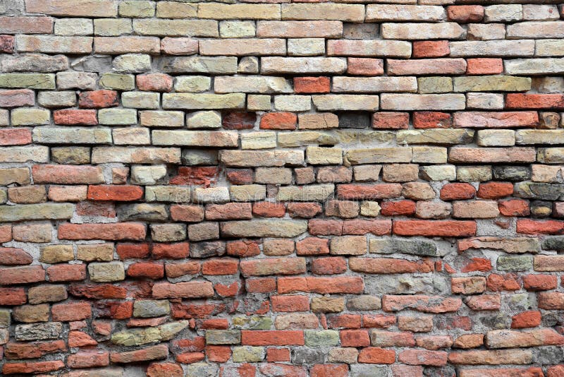Old Red Bricks on the Ancient Wall without People Stock Photo - Image ...