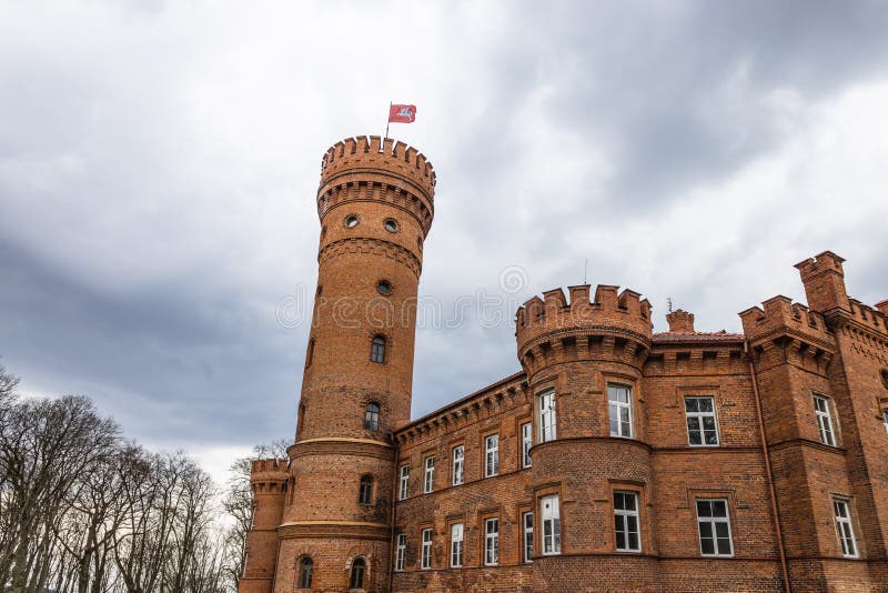 Old Red Bricks Castle Ensemble of Raudone, Lithuania Stock Photo ...