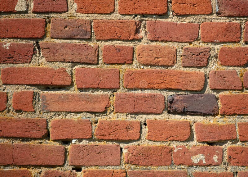 Old Red Bricks on the Wall. Stock Image - Image of structure, masonry ...
