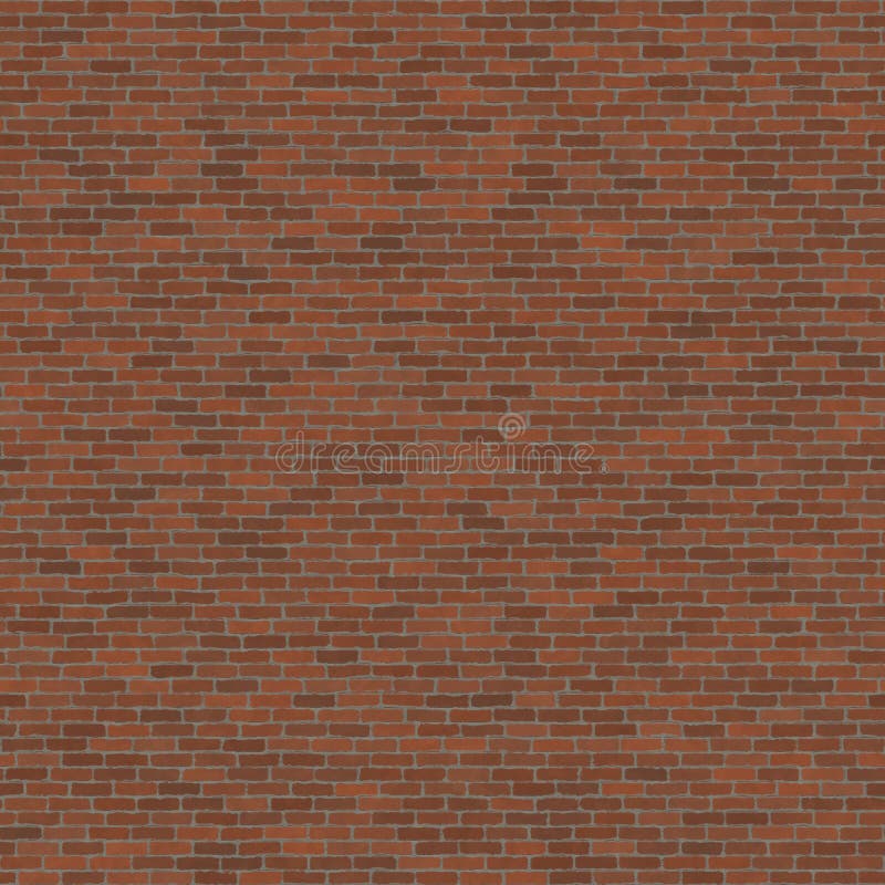 Old Red Bricks Wall Seamless Render Texture Stock Illustration ...