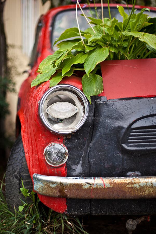 Old red car stock photo. Image of transportation, vintage - 25955840