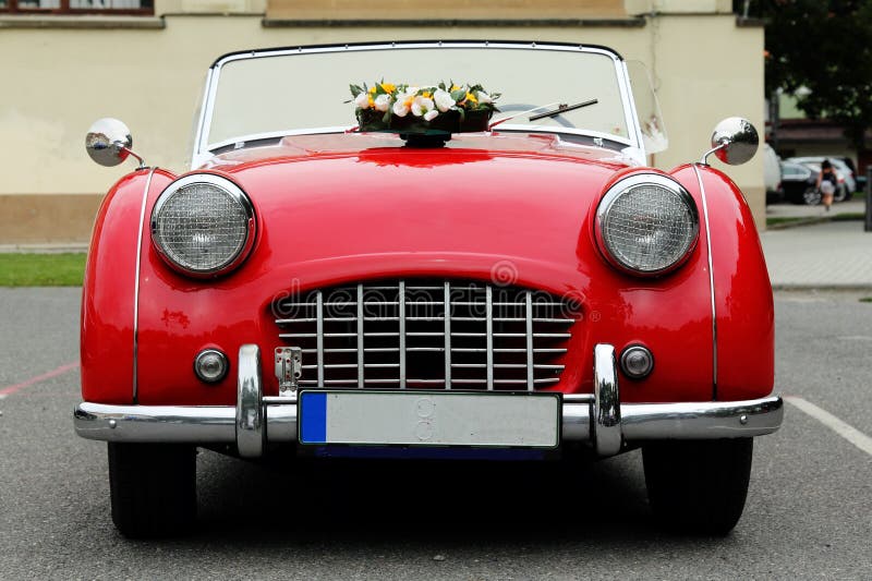 Old red car stock photo. Image of headlight, culture - 26396596