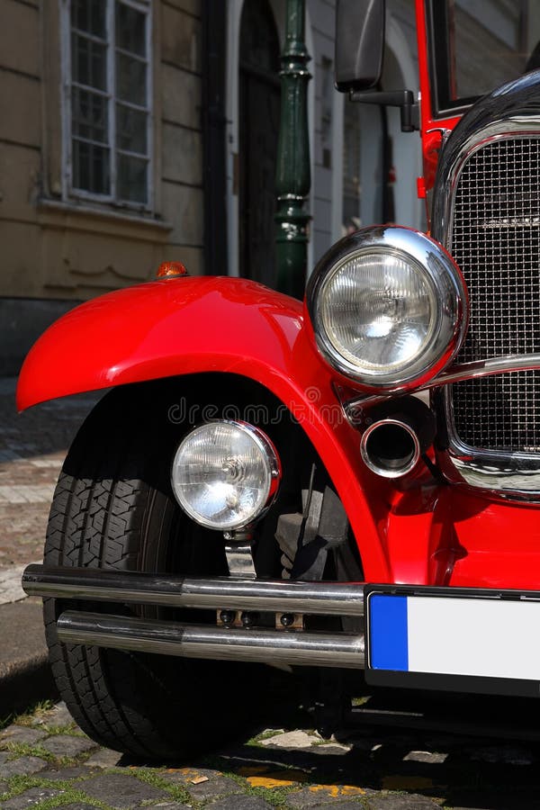 Old Red Car stock photo. Image of wheel, automobile, auto - 28229308