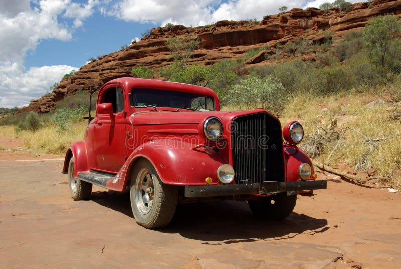 Old red classic car stock photo. Image of still, destination - 10219656
