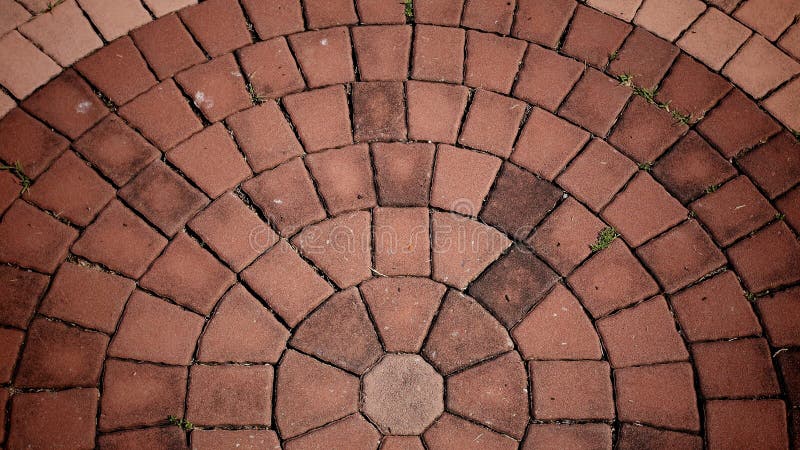 Old Red Color Footpath of Concrete Block Stock Image - Image of brick ...