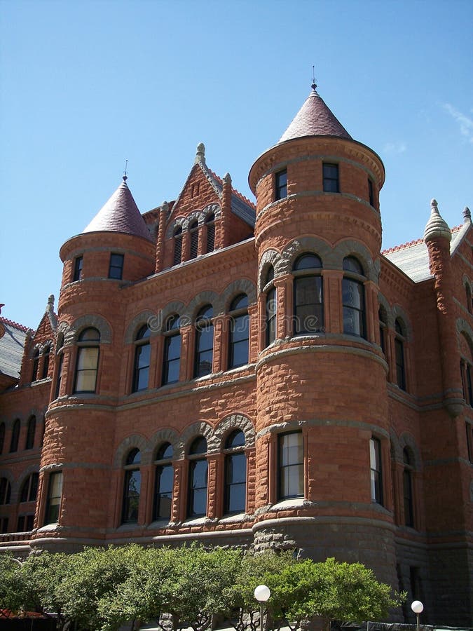 Old Red Courthouse Vertical Stock Photo - Image of castle, architecture ...