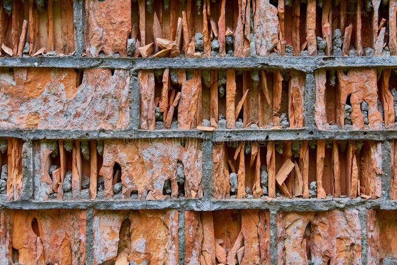 Old Red Brick Destroyed by Erosion Weathering and Eolation Stock Photo ...