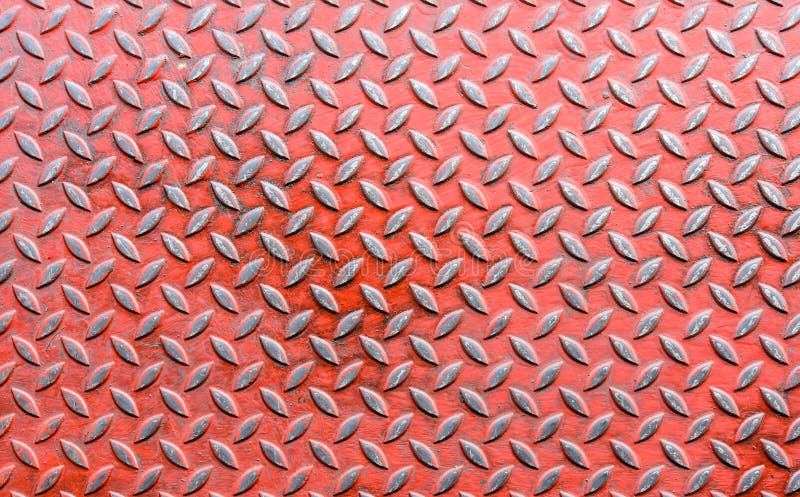 Old Red Diamond Metal Sheet Stock Image - Image of seamless, grunge ...