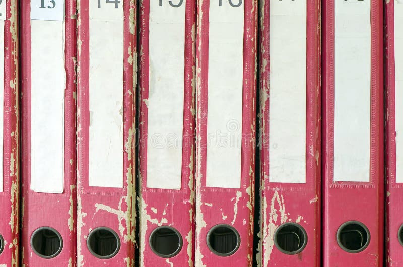 Old red file folders stock image. Image of file, business - 59718015