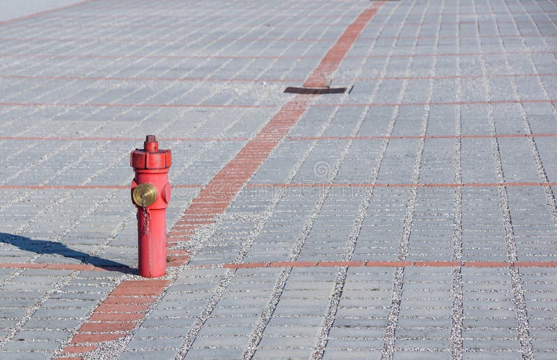 Old Red Fire Hydrant in the Street. Fire Hidrant for Emergency Fire ...