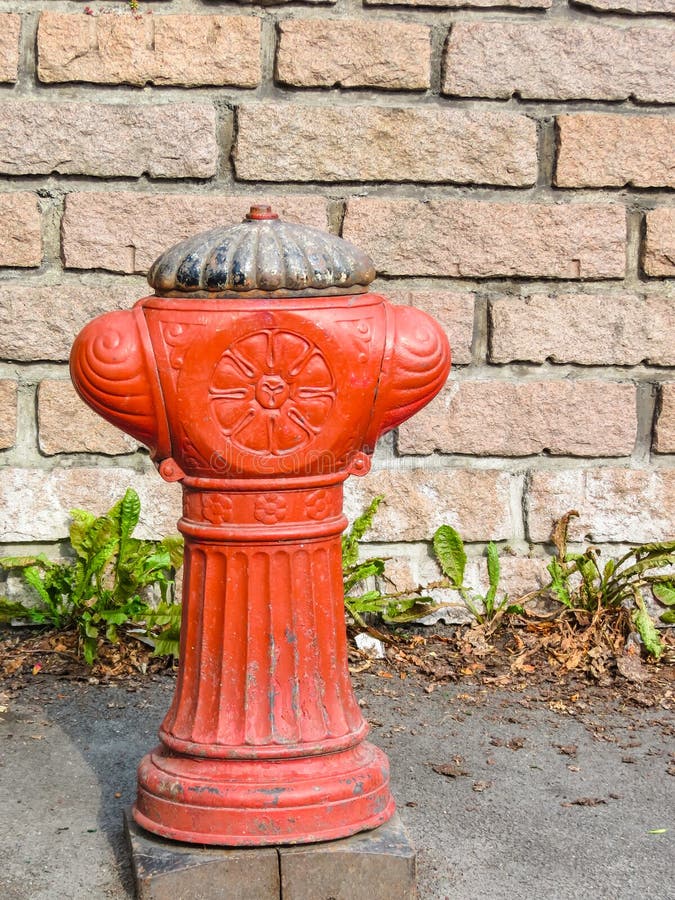 Old Red Fire Hydrant on the Street of Oslo Stock Image - Image of urban ...