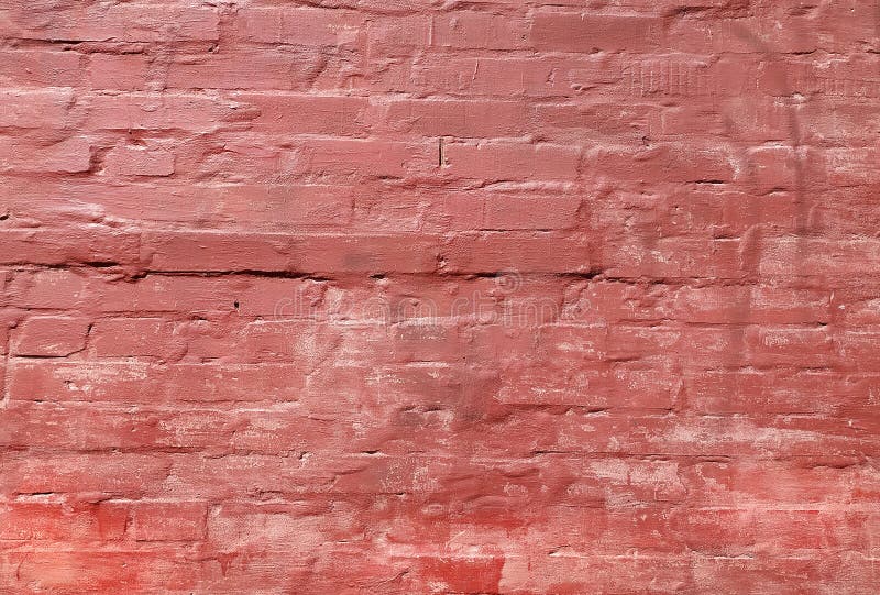 Old Red Painted Brick Wall Texture Stock Image - Image of backdrop ...