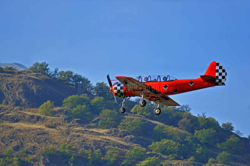 Old red plane stock photo. Image of airplane, travel - 11219770