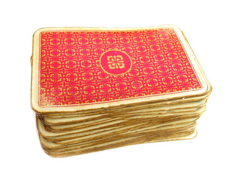 Old red playing cards stock image. Image of enterntaiment - 10634181