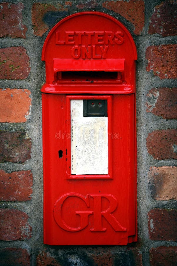 Old red post box stock image. Image of post, postbox - 12573247