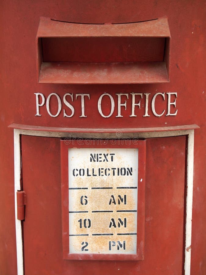 Old red post box stock photo. Image of redpostbox, corroded - 166438174