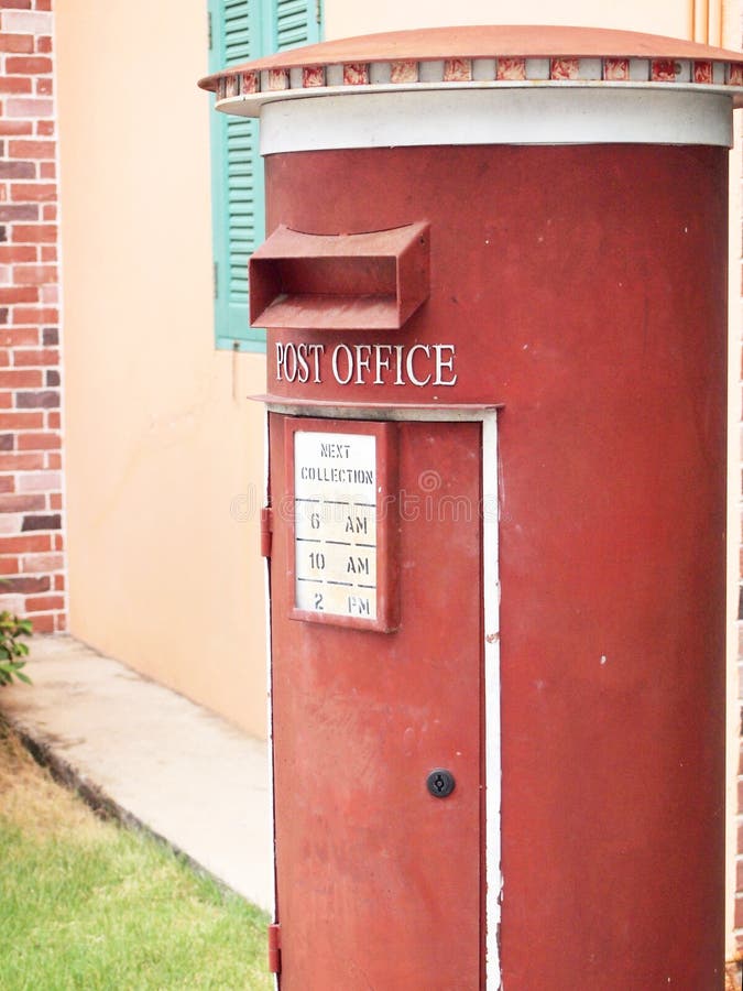Old red post box stock image. Image of classic, iron - 166438297