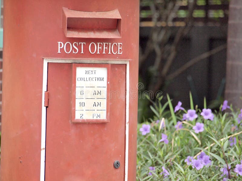 Old red post box stock photo. Image of postcard, mailman - 166438586