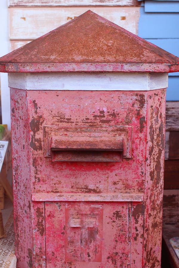 Old red post stock image. Image of vintage, britain, post - 38351797