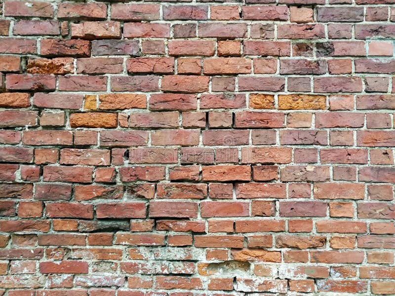 Old Red Retro Brick Pattern Stock Photo - Image of brick, pattern ...