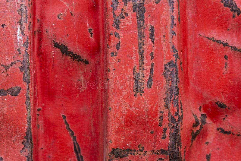 Old Red Rusty Container with Blows As Background Stock Image - Image of ...