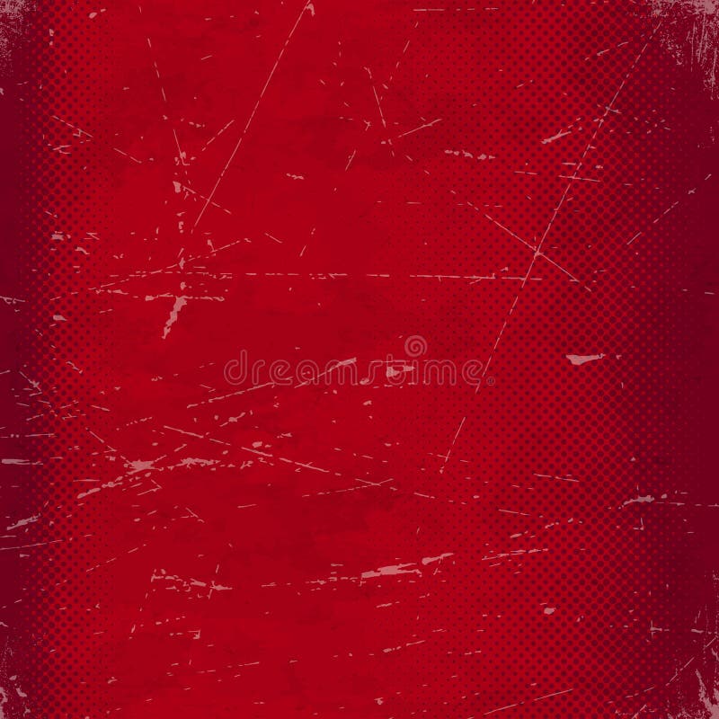 Old Red Scratched Card with Halftone Gradient Stock Vector ...