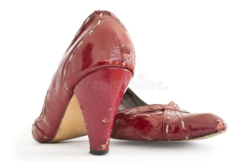 Old Red Shoes stock photo. Image of female, rubbish, girl - 18116468