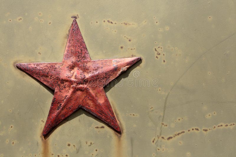 Old Red Star stock photo. Image of deterioration, dirty - 58300900