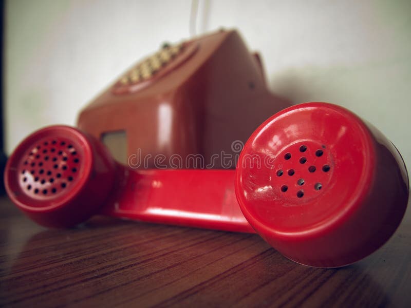 Old red telephone stock photo. Image of phone, classic - 16695166