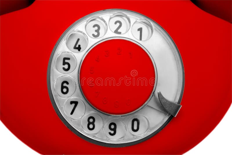 Red Rotary Phone Dial stock image. Image of phone, finger - 3701483