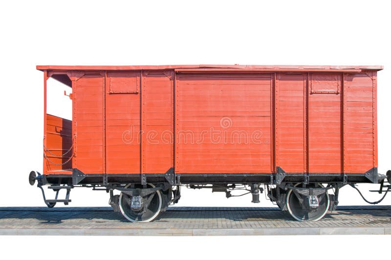 Old red train wagon. stock image. Image of soviet, civil - 76720741