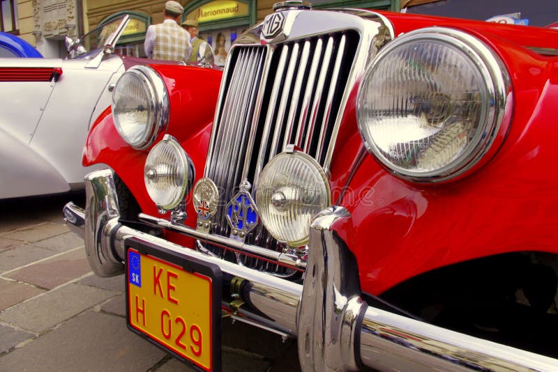 Old red vintage car editorial stock photo. Image of dream - 20661643
