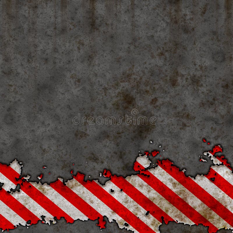 Old Red and White Hazard Stripes Sign Wall Stock Illustration ...