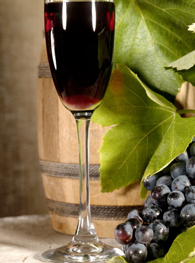 Old Red Wine with Grape Still-life Stock Photo - Image of life, withe ...