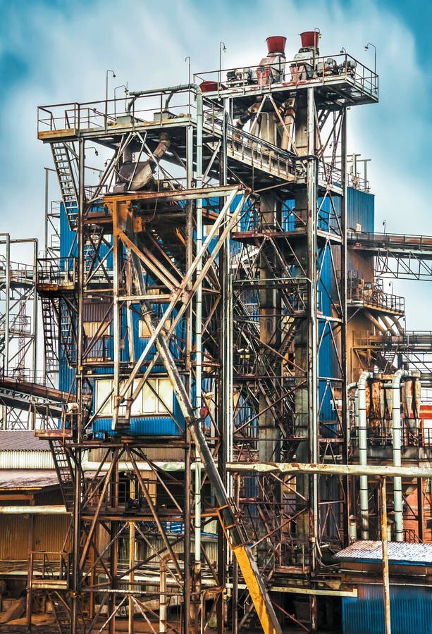 Old Refinery plant, stock photo. Image of inflation, mechanical - 85377176