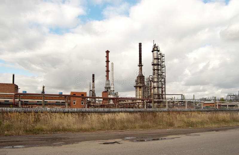 Old refinery stock photo. Image of petrochemical, gasoline - 57263878