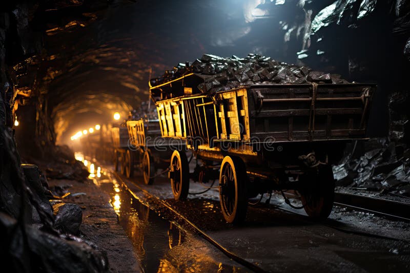 An Old and Reliable Wagon for Transporting Black Coal. Stock Photo ...