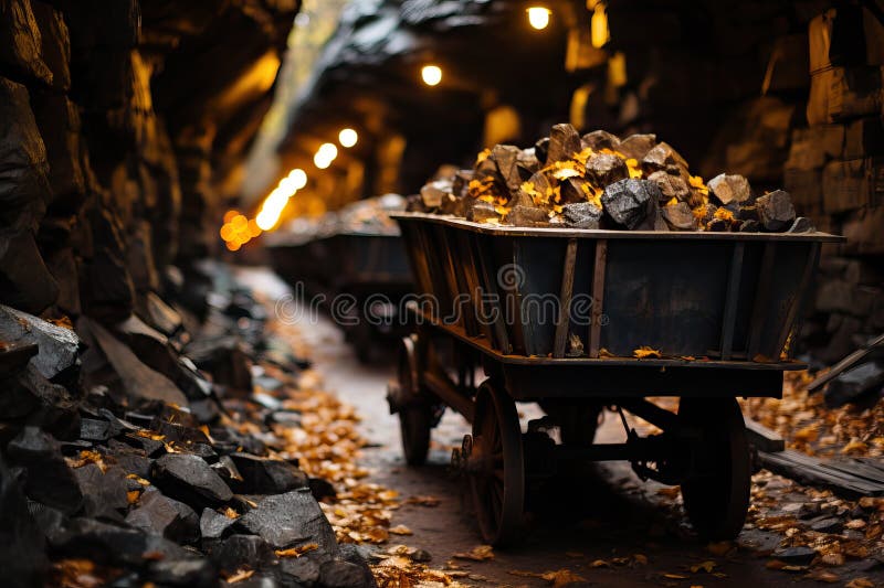 An Old and Reliable Wagon for Transporting Black Coal. Stock Photo ...