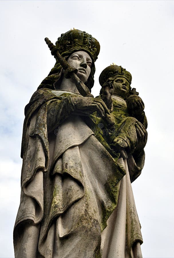Old religion statue stock photo. Image of detail, mortar - 76424344