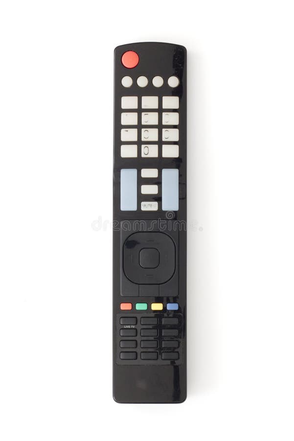 Old Remote Control for Television Isolated on White Background Stock ...