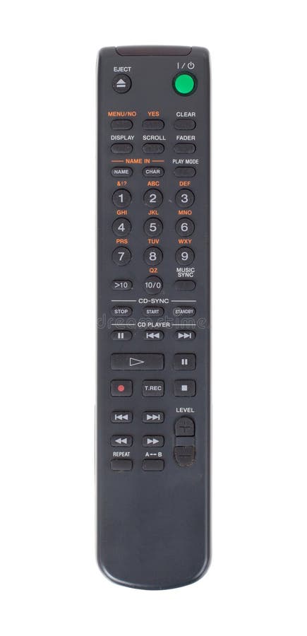 Old remote control tv stock image. Image of isolated - 62233833