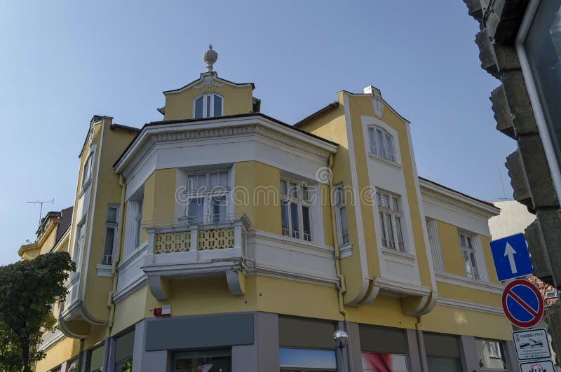 Old Renovated Building in Ruse Town Stock Photo - Image of ruse, facade ...