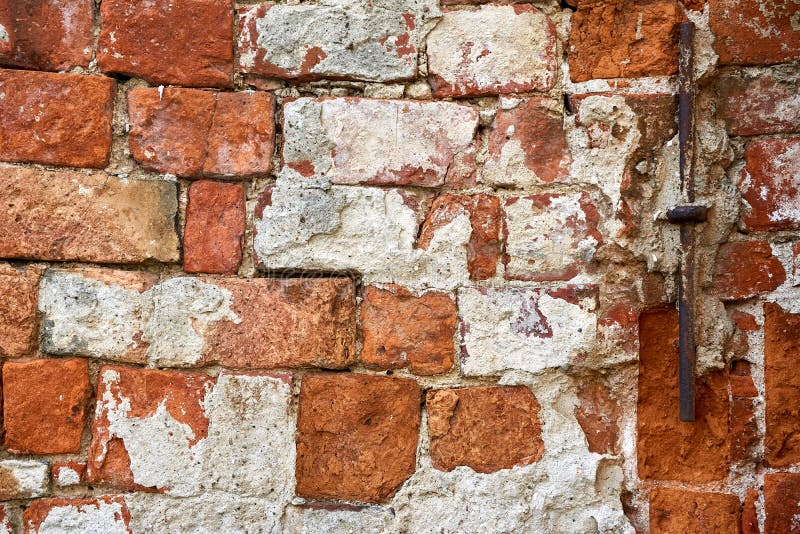 Old Repaired Wall with Brick Texture Stock Photo - Image of brick ...