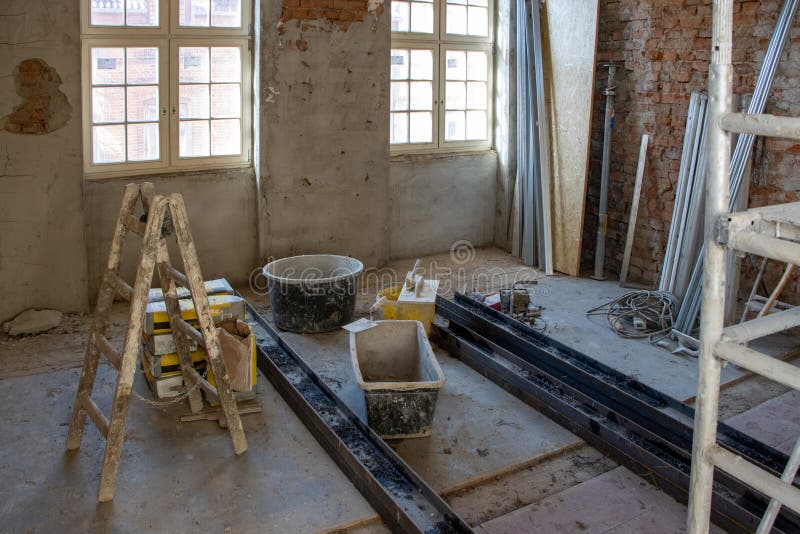 A New House Old and Old House is Refurbished Stock Photo - Image of ...